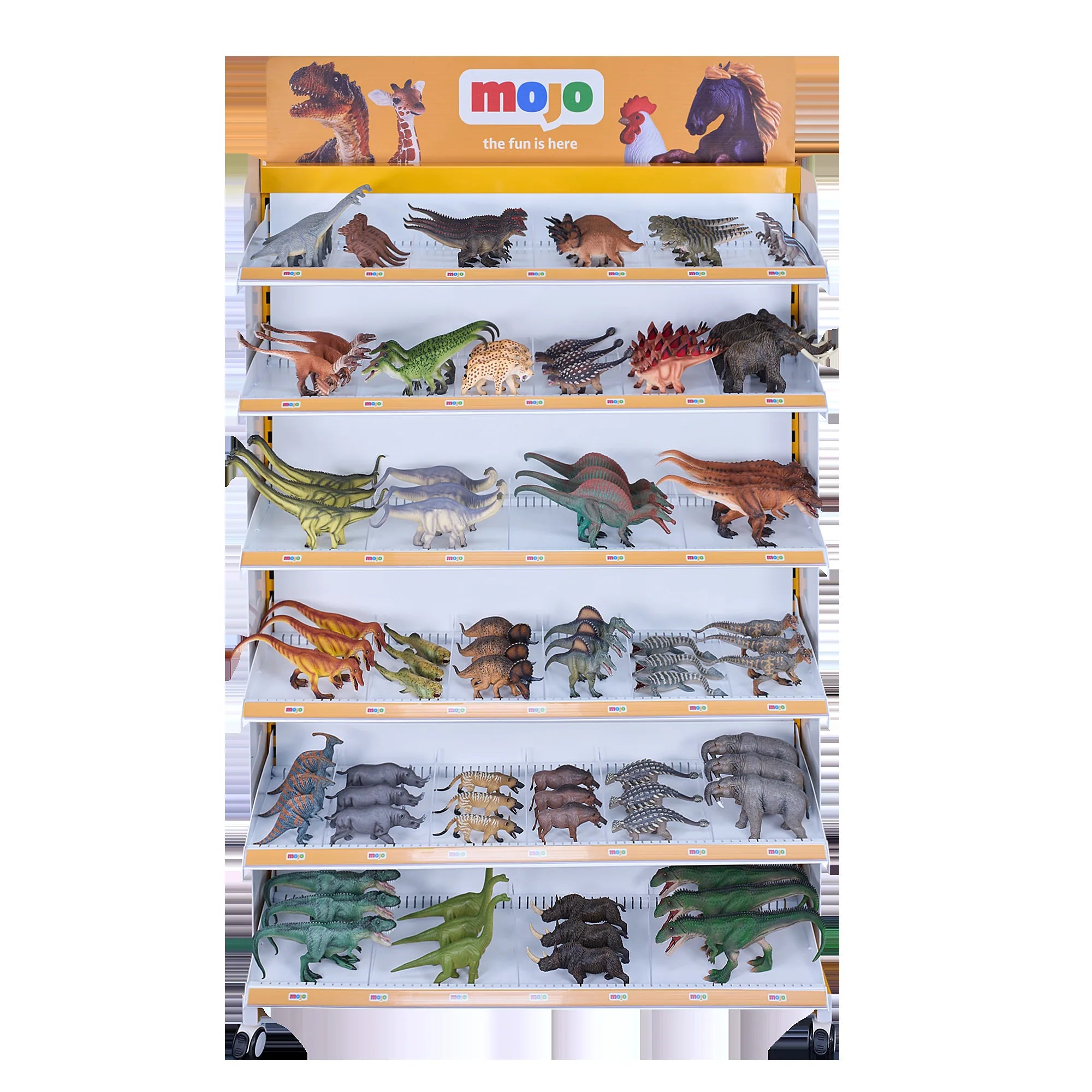 100 Cm Gulv Display I Metal Med Hylder Og Hjul – Mojo